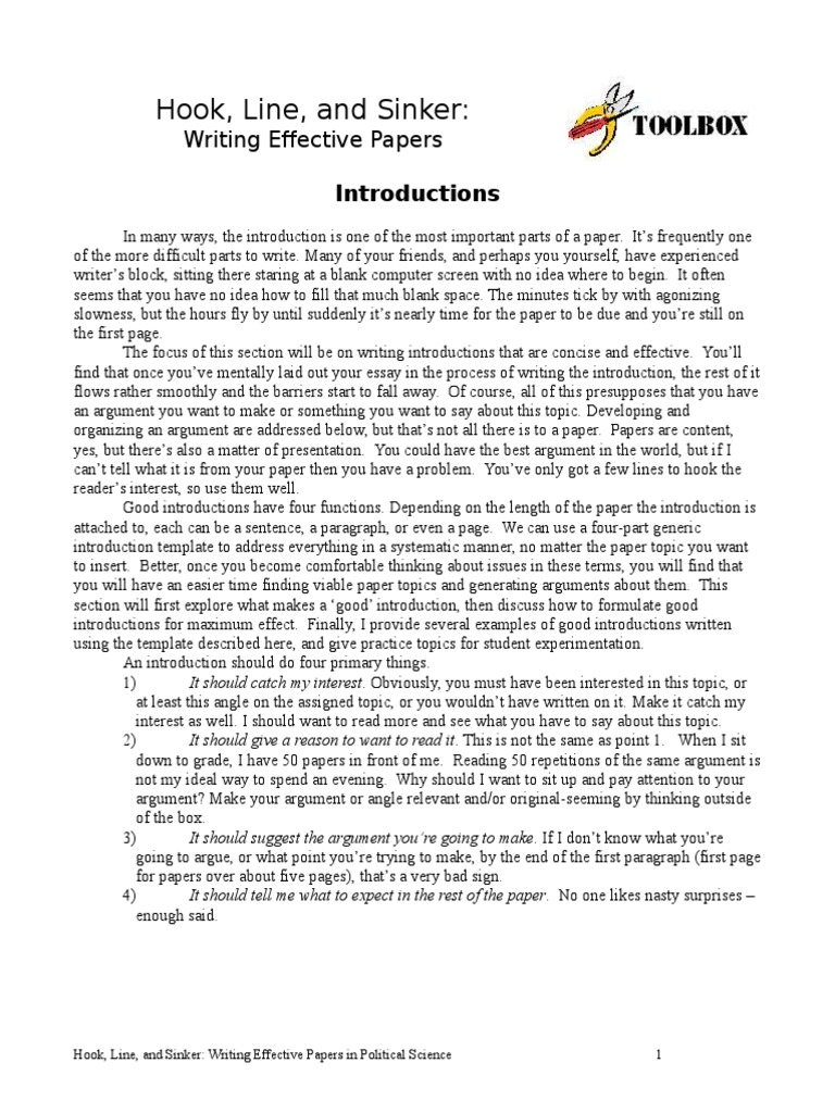 Hook Line Sinker | PDF | Thesis | Argument