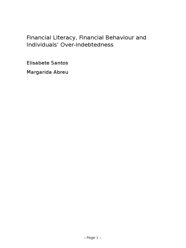 Financial Literacy | PDF | Financial Literacy | Mortgage Loan