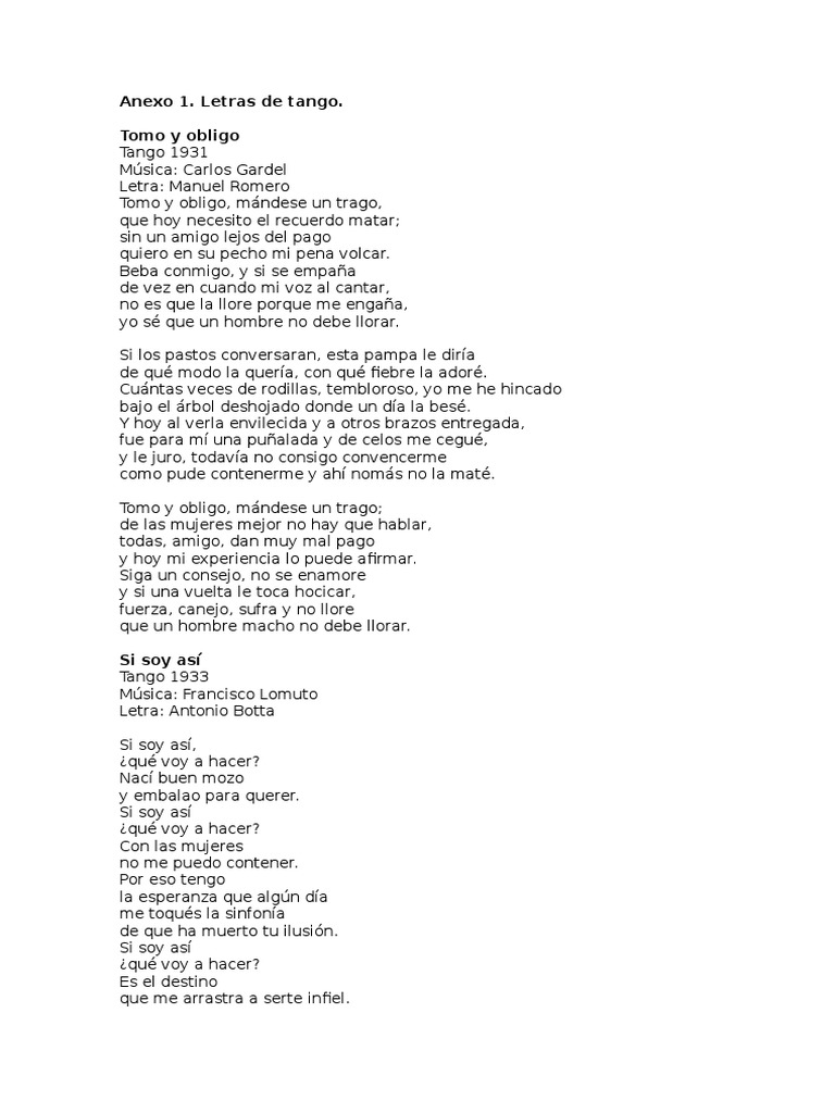 Letras de Tangos | PDF | Musica Tango | Estilos de música uruguayos