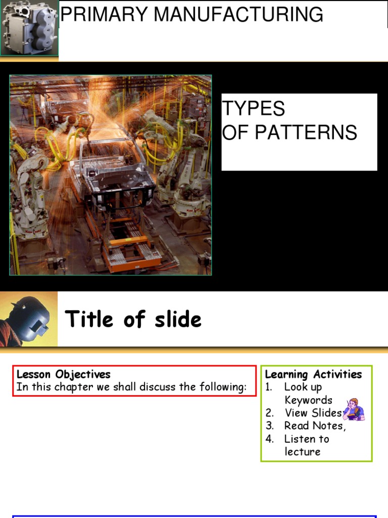 Types of Pattern | PDF | Casting (Metalworking) | Building Engineering