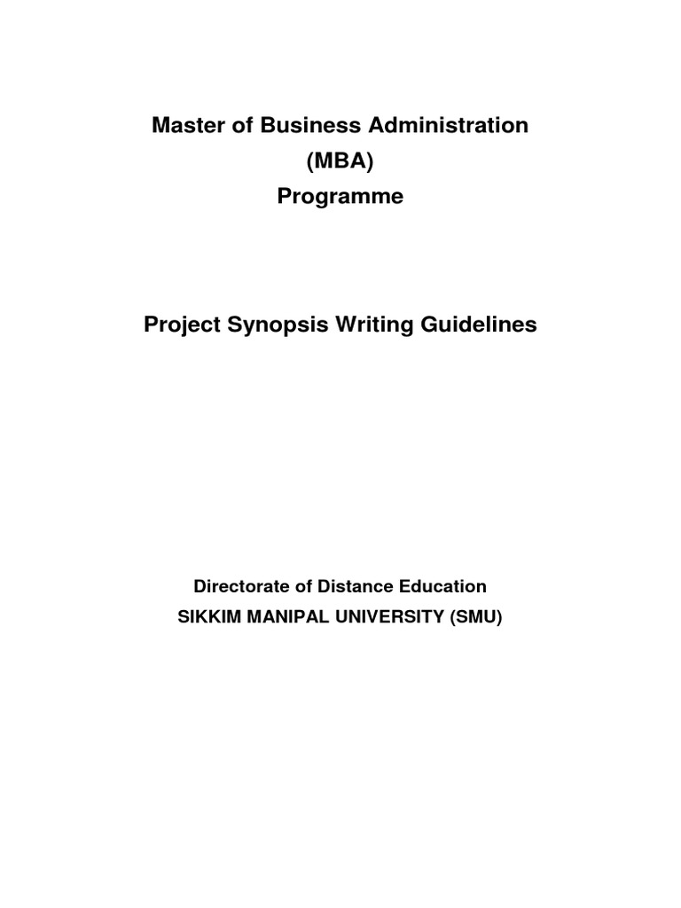 Project Synopsis Writing Guidelines | PDF | Business