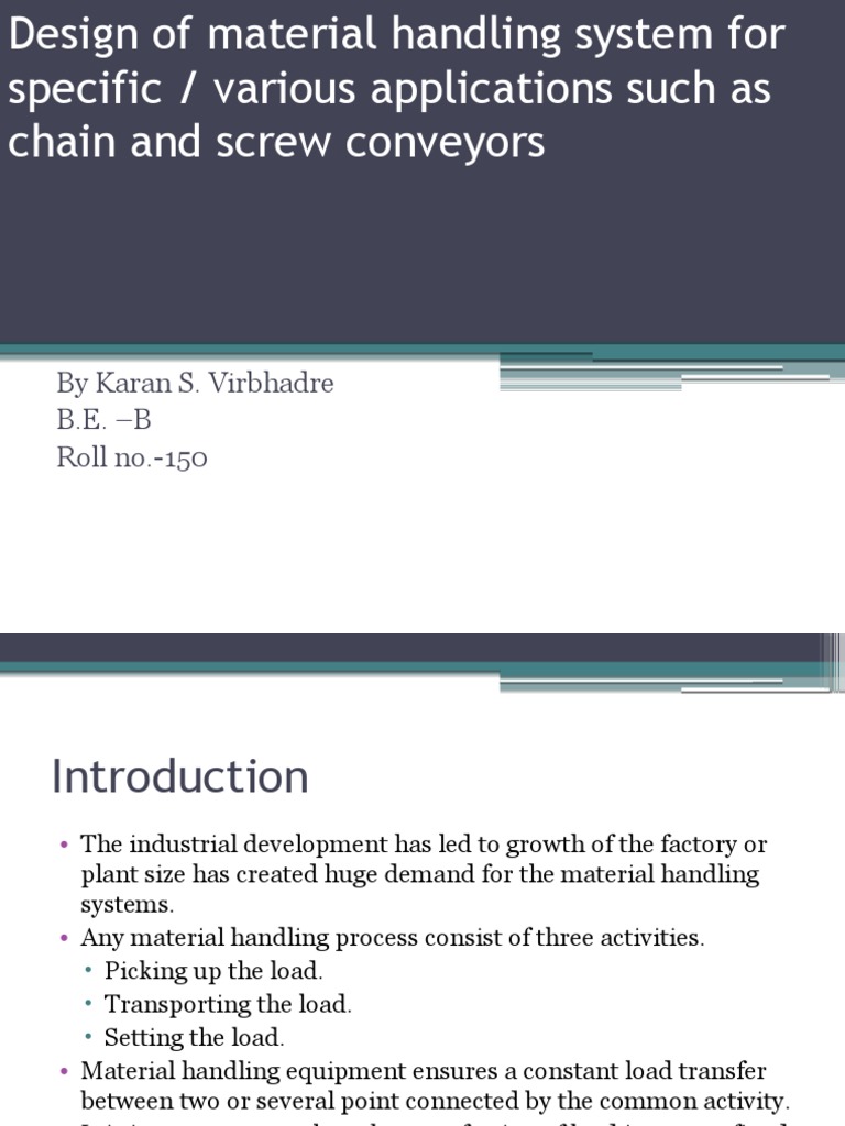 Chain and Screw Conveyor Systems | PDF | Belt (Mechanical) | Equipment
