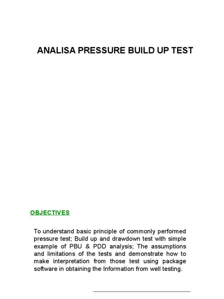 Analisa Pressure Build Up Test | PDF | Petroleum Reservoir | Fluid Dynamics