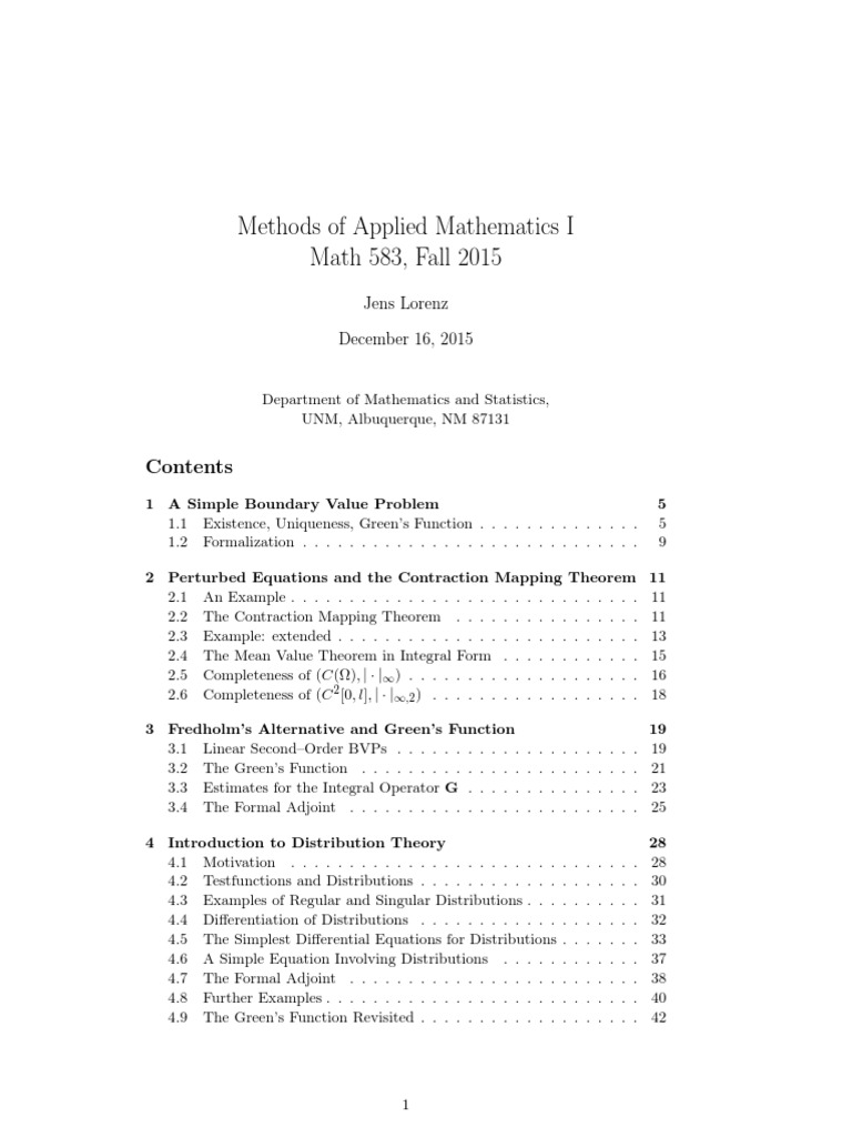 Intro To Method of Applied Math | PDF | Distribution (Mathematics ...