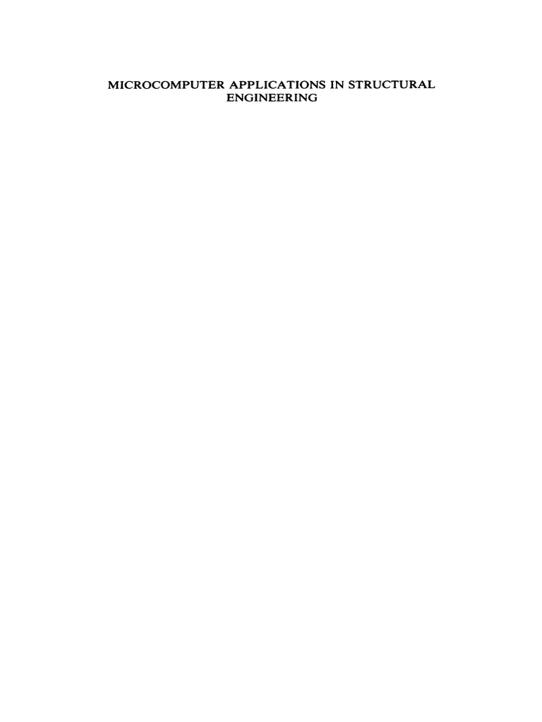 Microcomputer Applications in Structural Engineering | Download Free ...
