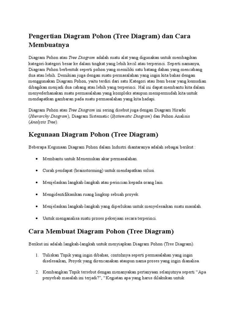Pengertian Diagram Pohon | PDF