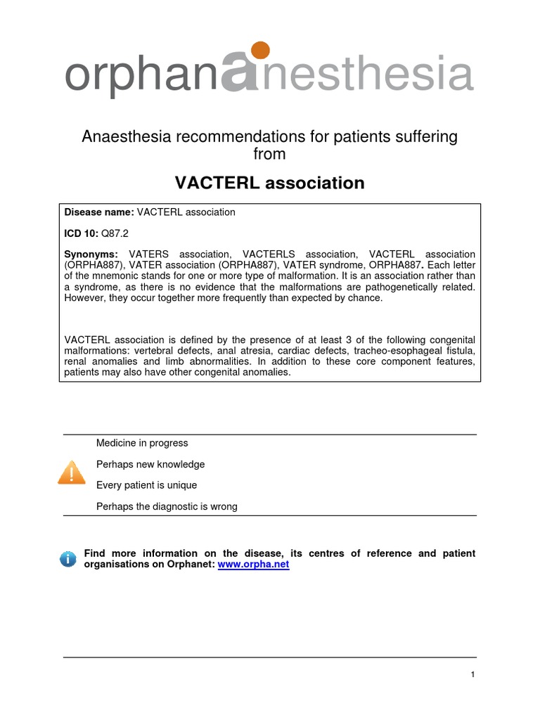 VACTERL-association_EN.pdf | Congenital Disorder | Medicine