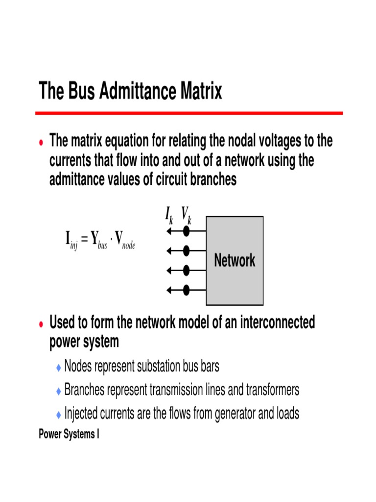 Bus Admittance Matrix | Quantity | Electromagnetism