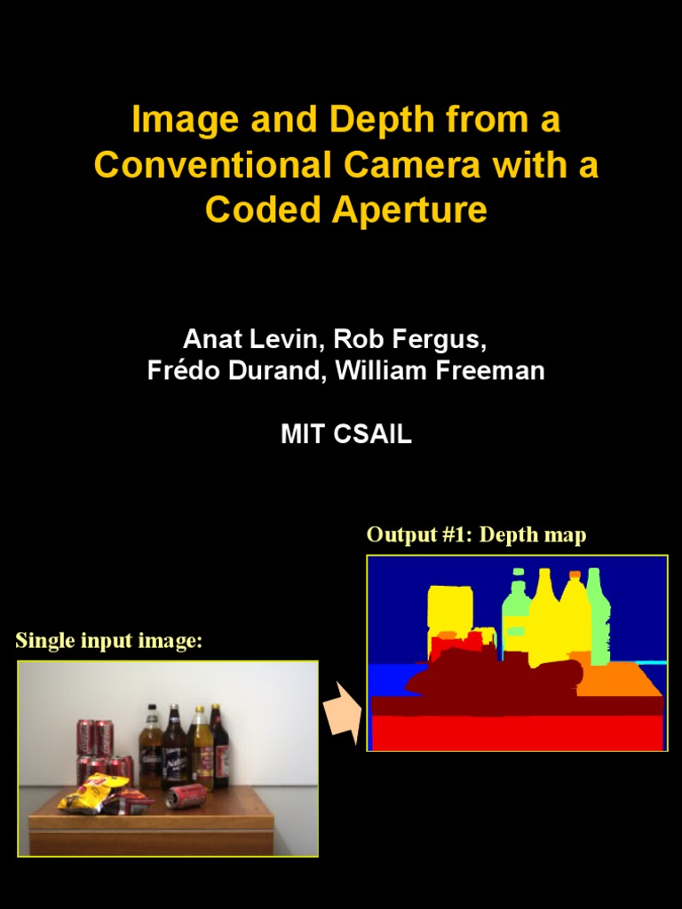 Image and Depth From A Conventional Camera With A Coded Aperture | PDF ...