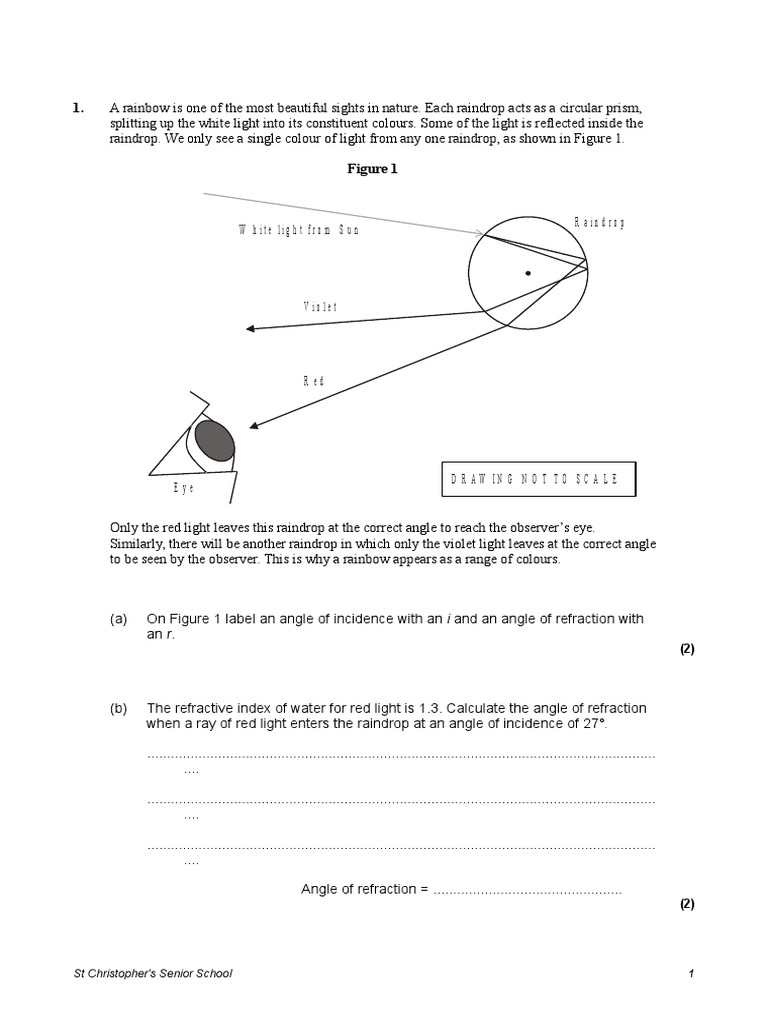 Refraction | PDF | Refraction | Rainbow