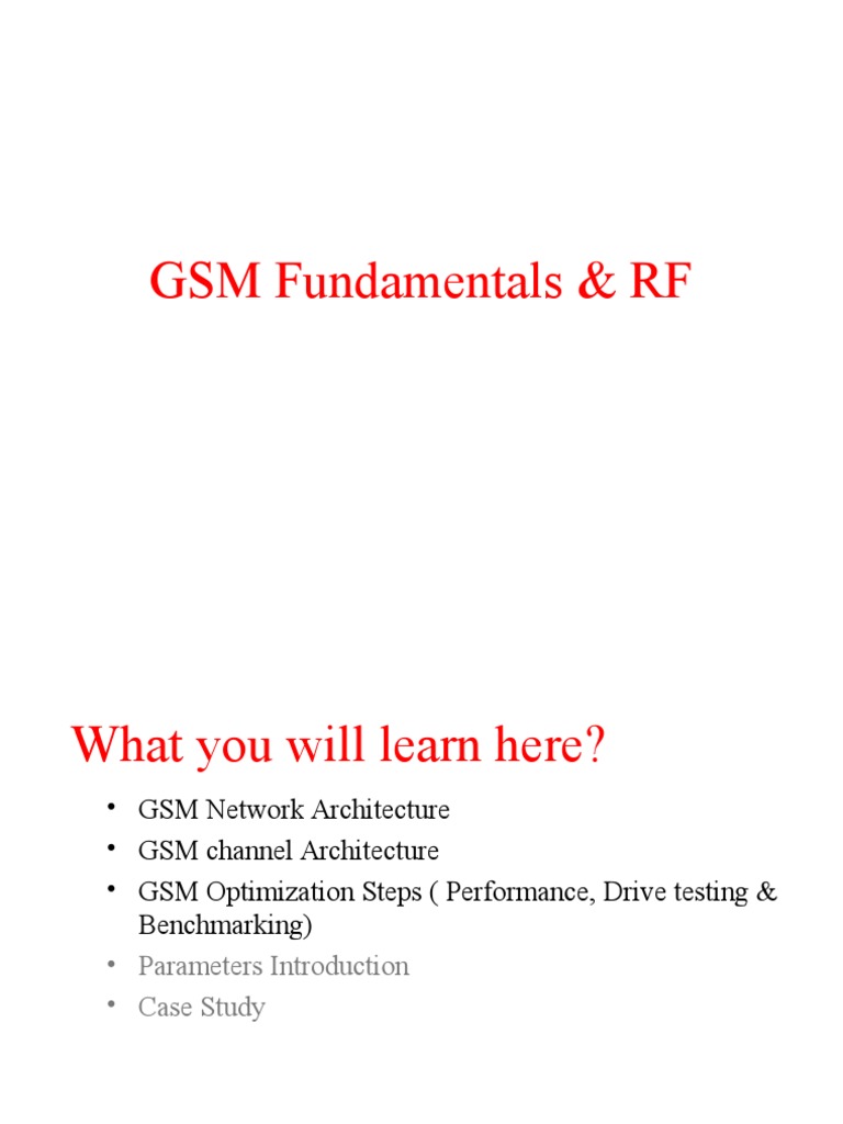Gsm Fundamentals Rf Pdf Bit Rate Radio Technology