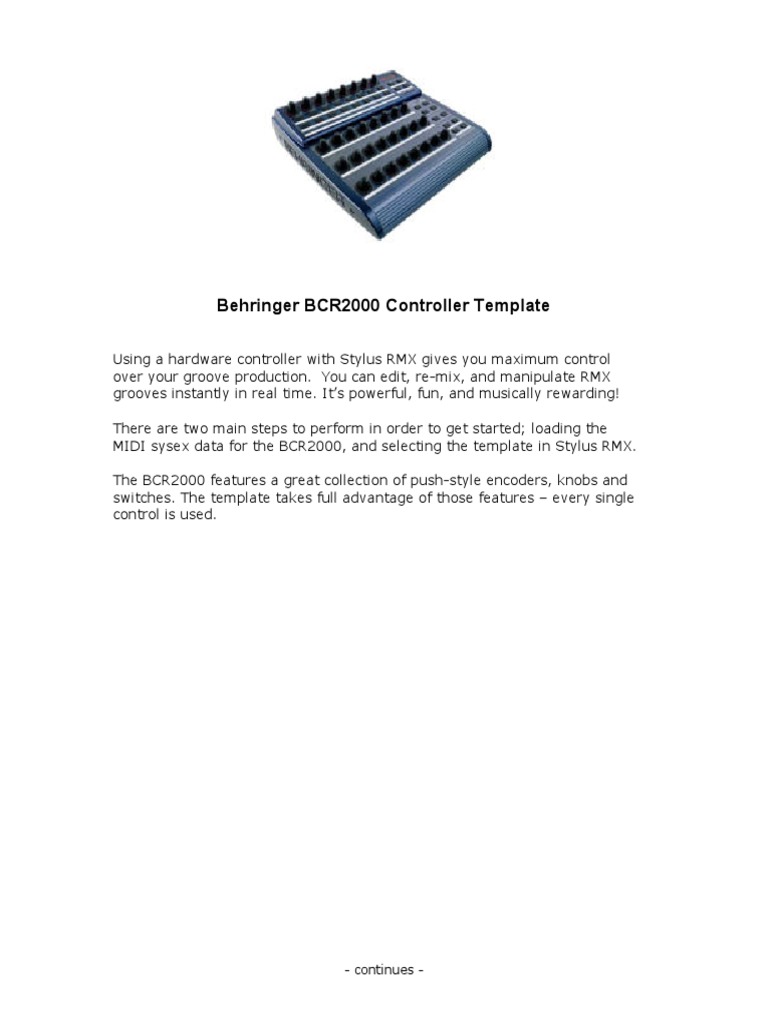 RMX - Bcr2000 Read Me | PDF | Computer Hardware | Computer Engineering