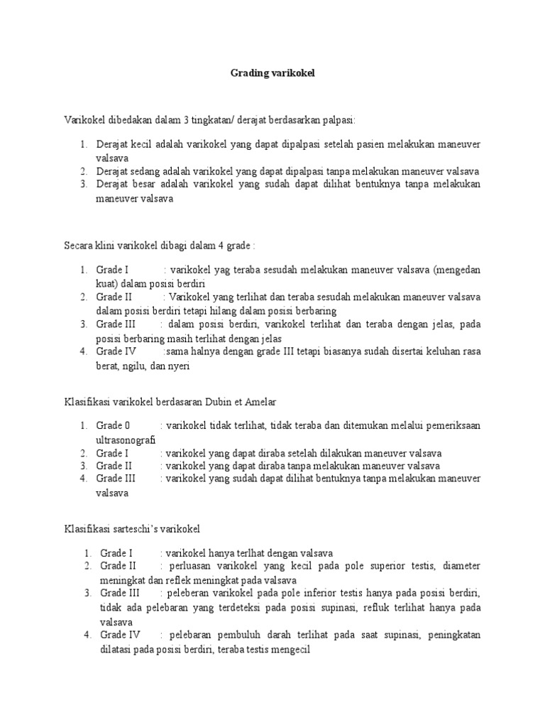 Grading Varikokel | PDF