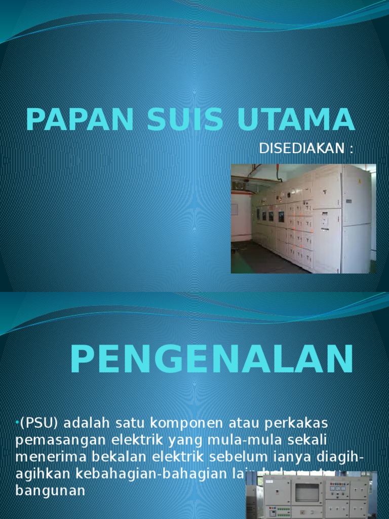 Papan Suis Utama | PDF