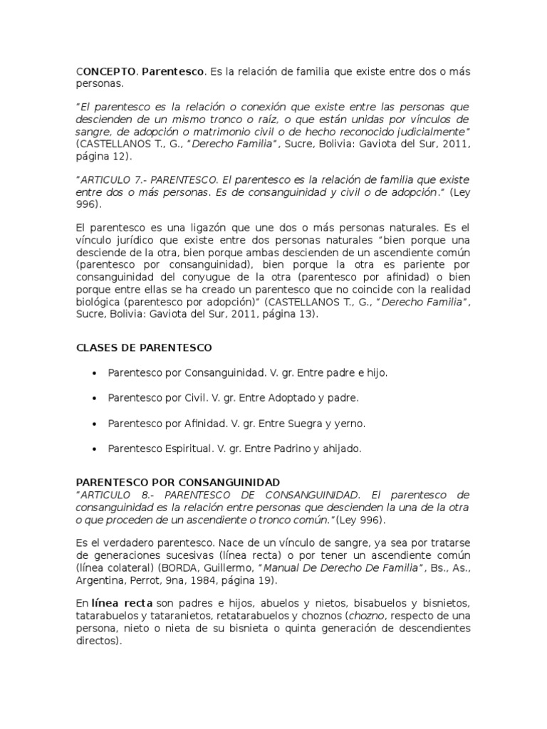 Tipos y Conceptos de Parentesco Civil | PDF | Parentesco | Adopción