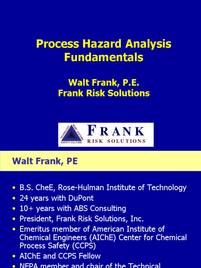 Process Hazard Analysis Fundamentals | PDF | Risk | Safety