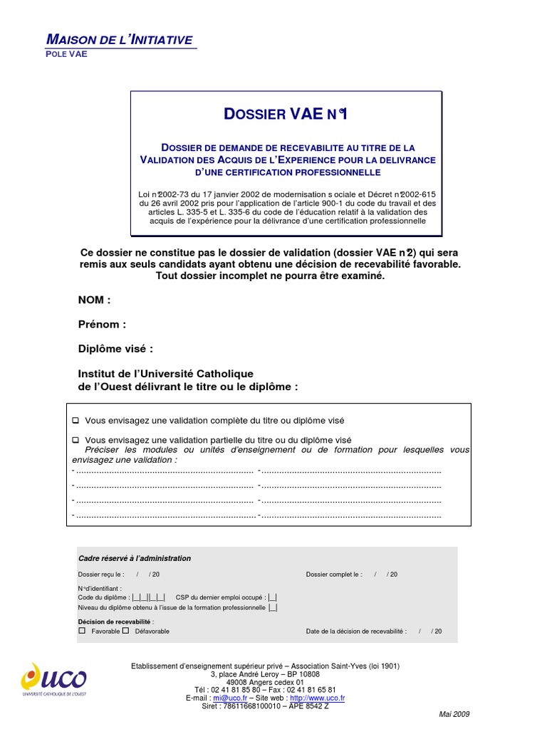 Dossier VAE | PDF
