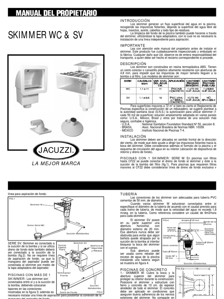 Skimmer | PDF | Piscina | Bomba