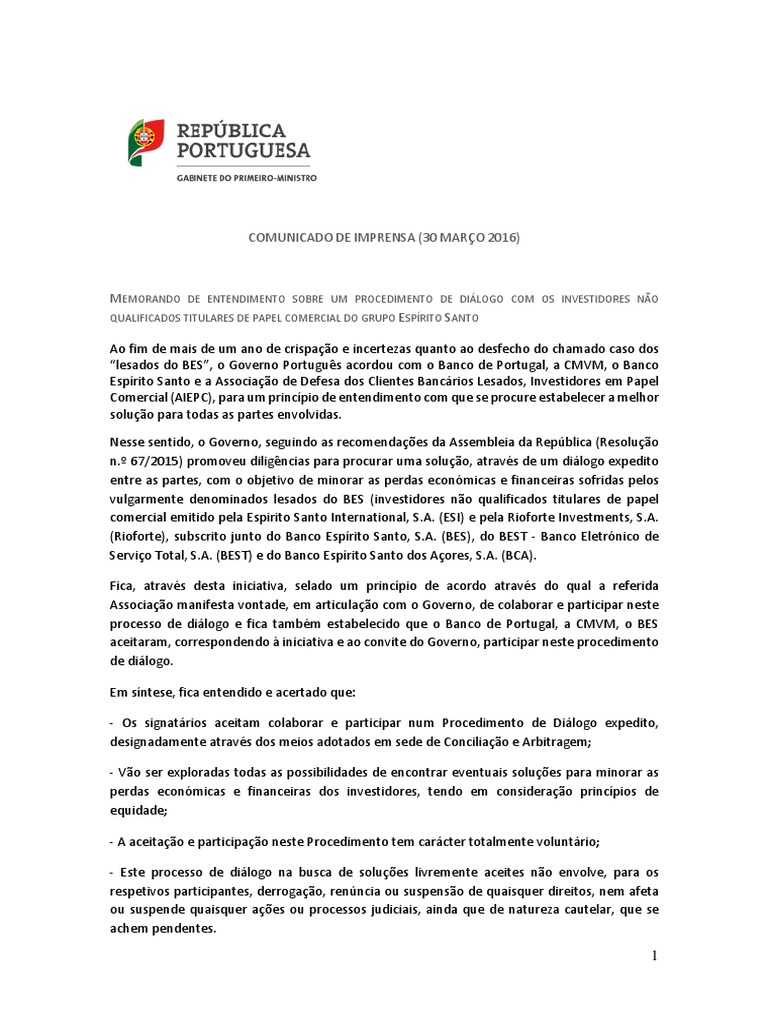 Comunicado de Imprensa | Portugal