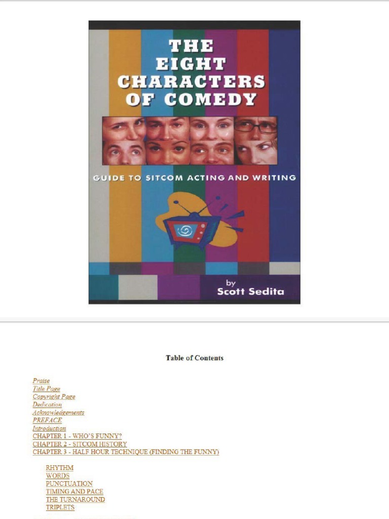 The Eight Characters of Comedy | PDF | Jokes | Seinfeld