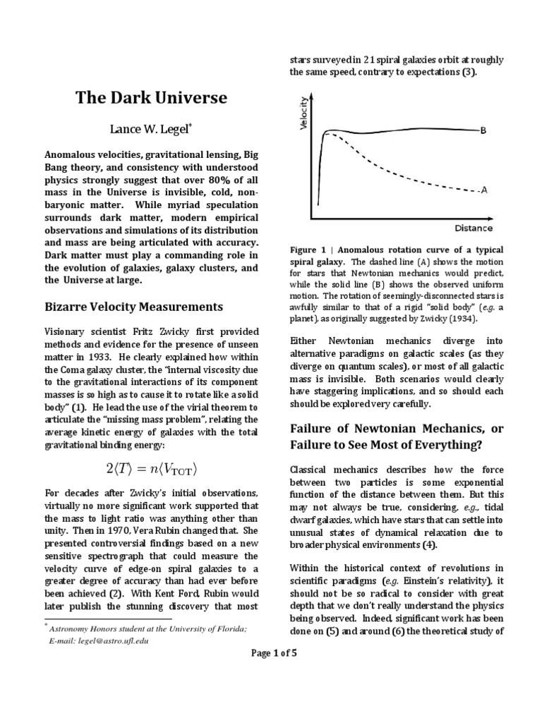 The Dark Universe | PDF | Dark Matter | Universe