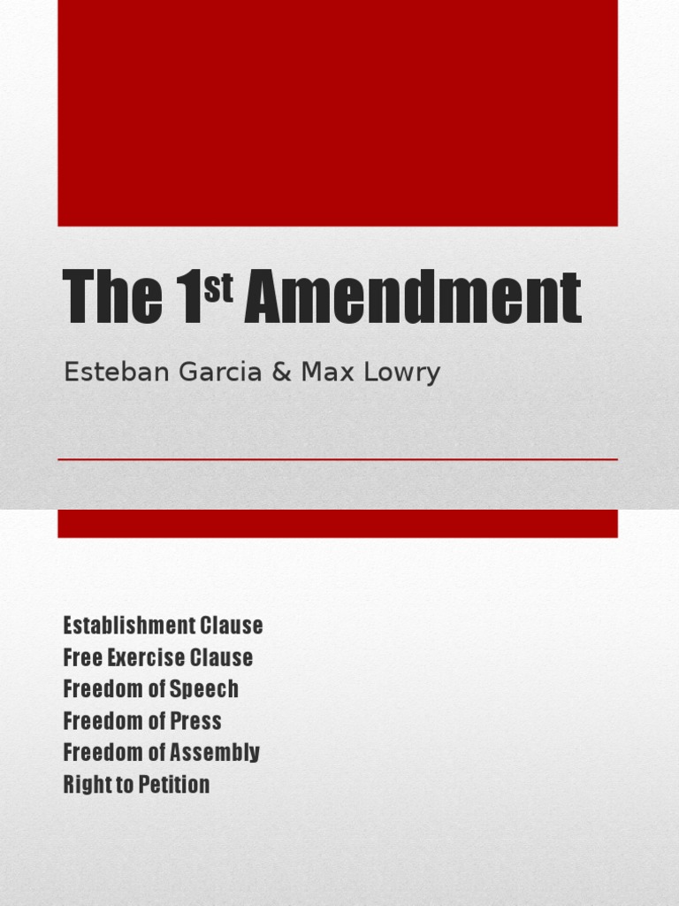 The 1st Amendment | PDF