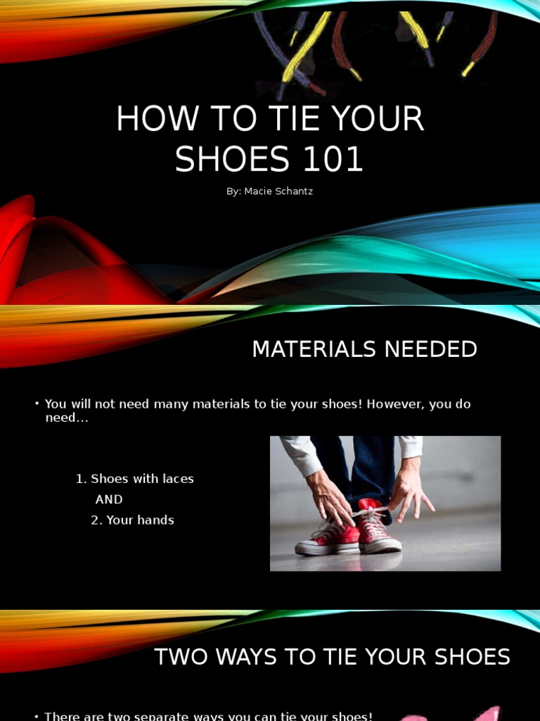 Tying Shoes 101 | PDF