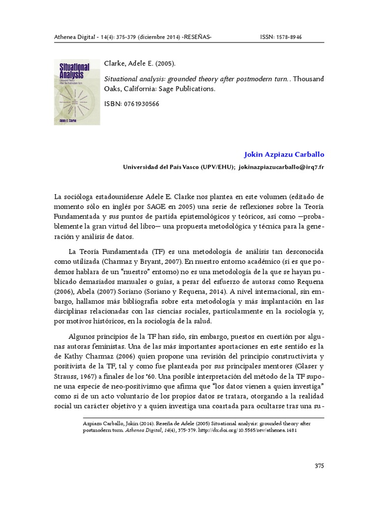 Reseña Sobre El Análisis de Adele Clarke-Pb | PDF | Mapa | Sociología