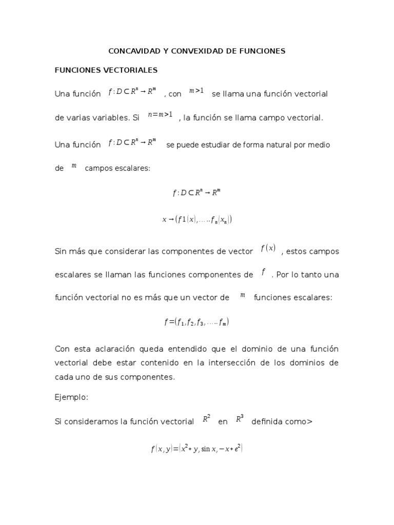 Concavidad y Convexidad de Funciones | PDF | Vector Euclidiano | Asíntota
