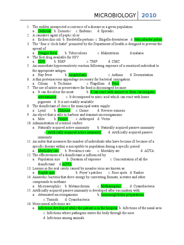Reviewer in Microbiology | PDF | Virus | Bacteria
