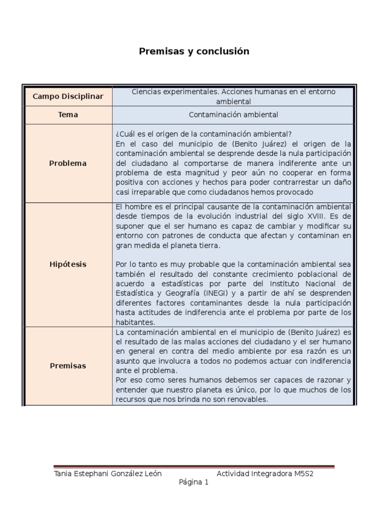 premisas y Conclusión