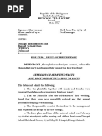 Pre-Trial Brief For The Plaintiffs | PDF | Lawsuit | Judgment (Law)