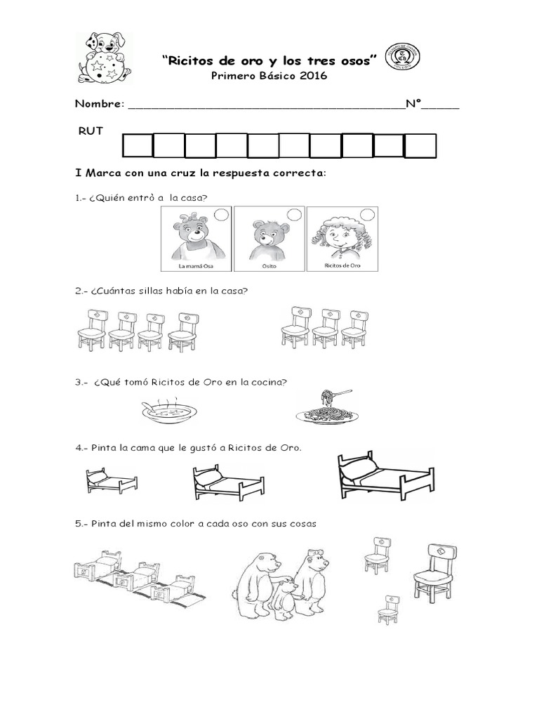 Guia de Comprension Ricitos de Oro y Los Tres Osos | PDF