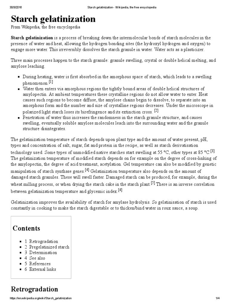 Starch Gelatinization - Wikipedia, The Free Encyclopedia | Food ...