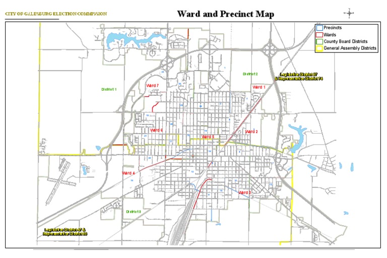 Galesburg Ward and Precinct Map | PDF | United States Army