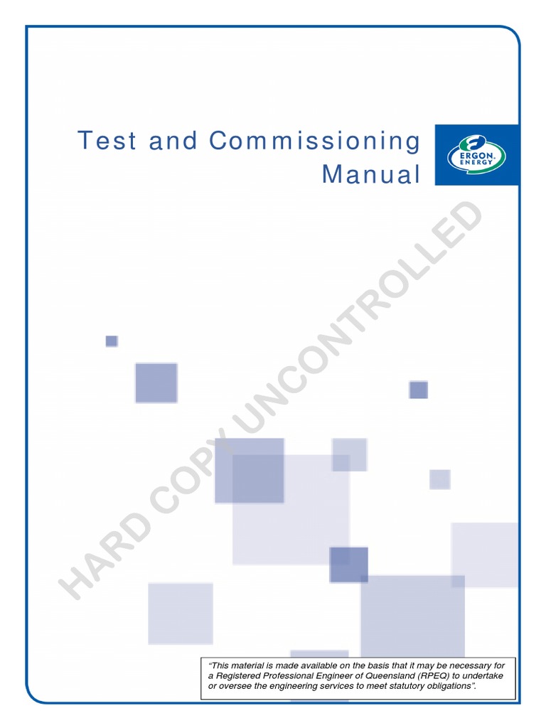 Test and Commissioning Manual Overview | PDF | Verification And ...
