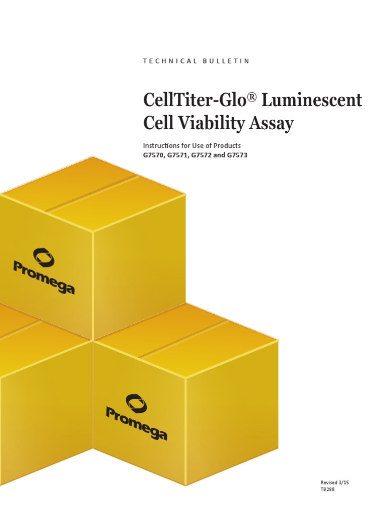 Celltiter Glo Luminescent Cell Viability Assay Protocol | PDF ...