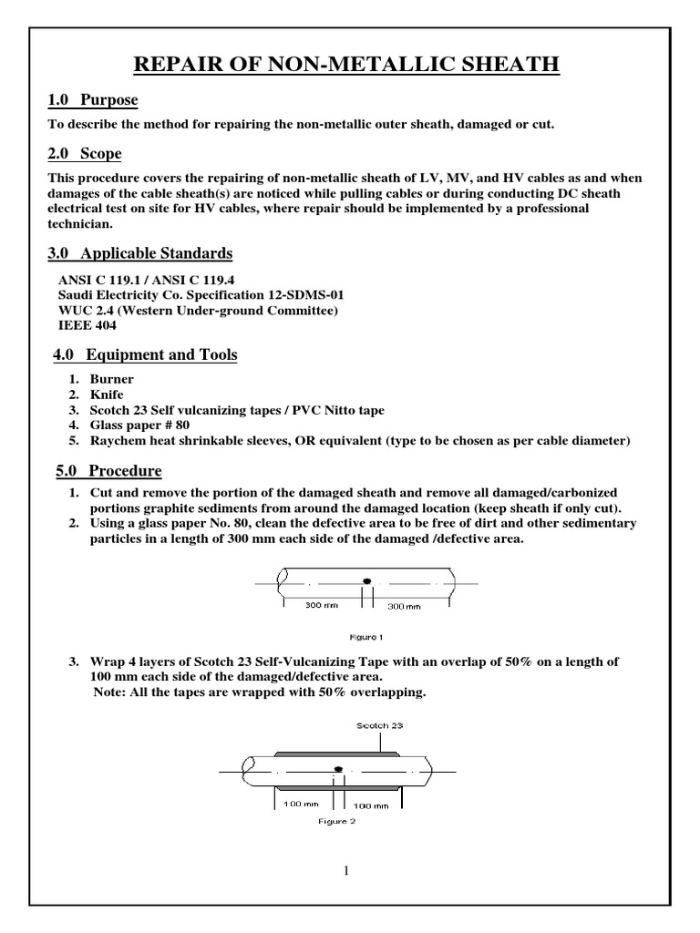 Sheath REPAIR - Non Metallic | PDF | Cable | Industries