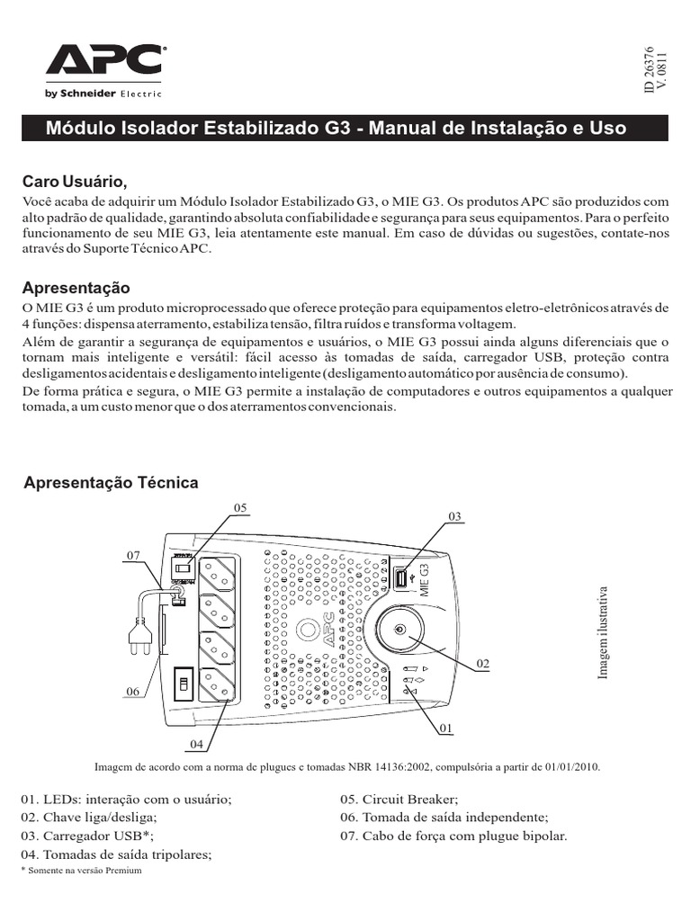 Manual Módulo Isolador Microsol MIE100 | PDF | Diodo emissor de luz | USB