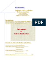 Weaving Calculation Formulas Guide | PDF | Yarn | Textiles