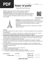 Tallest Paper Tower Challenge | PDF | Tower