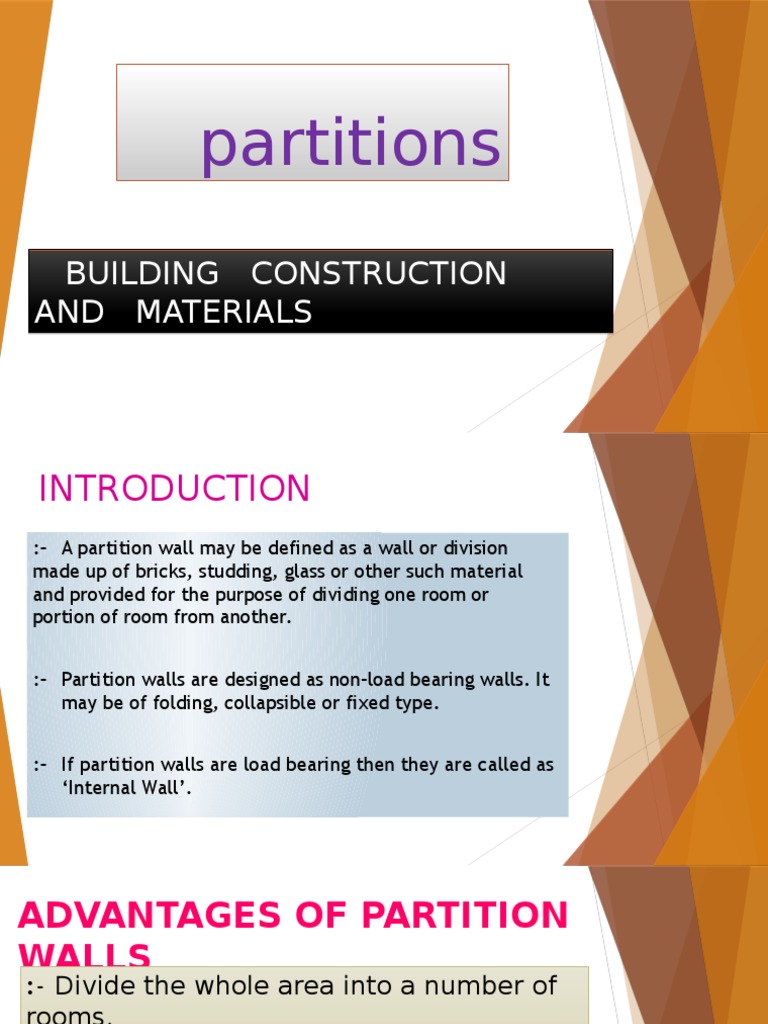 Partition | PDF | Wall | Brick
