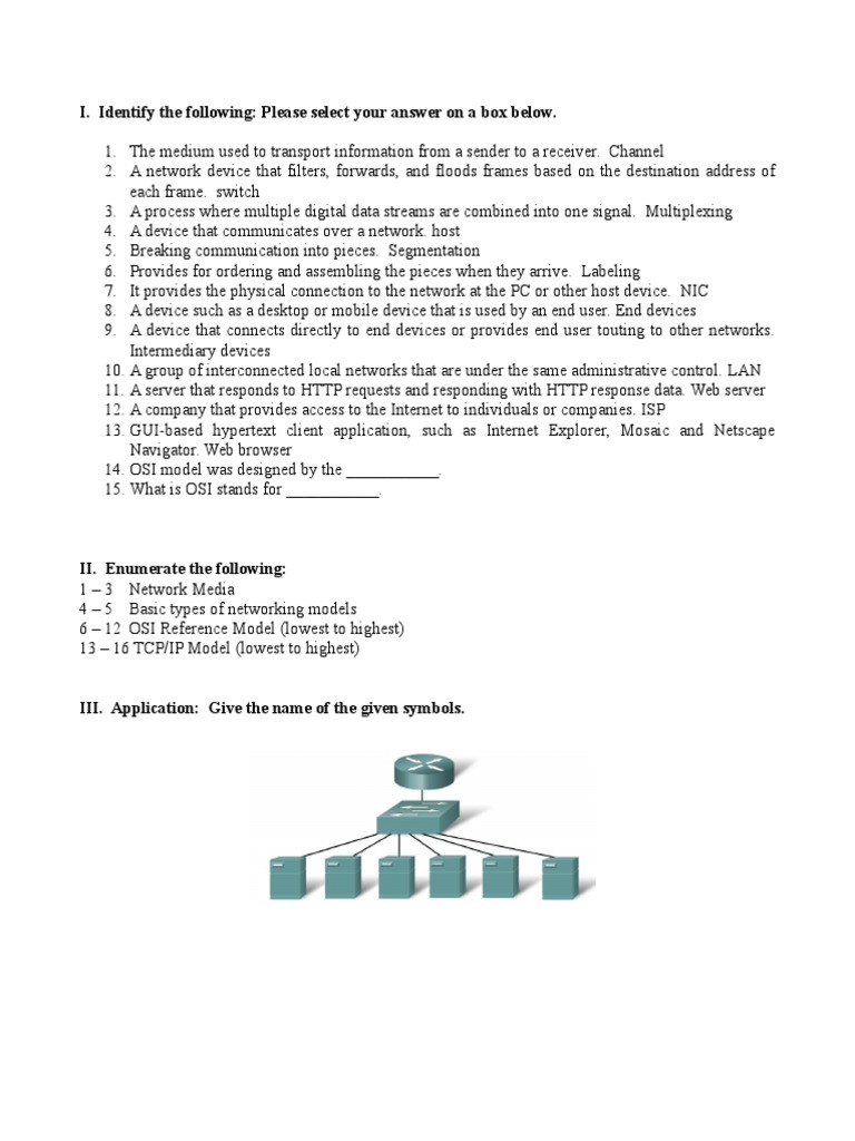 Networking Basics Quiz | PDF