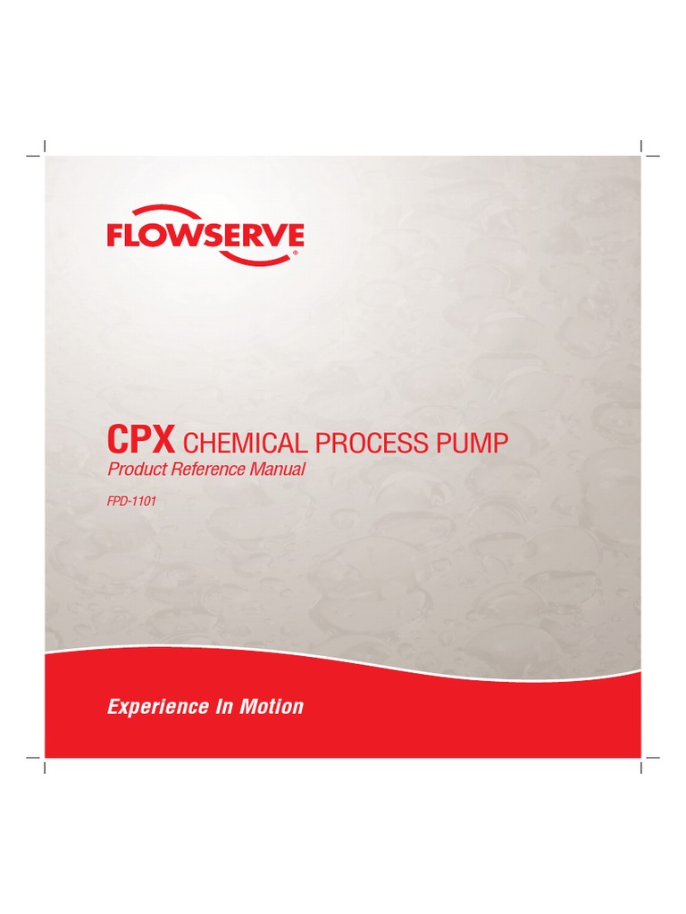 Flowserve - CPX Chemical Process Reference Manual PDF | PDF | Stainless Steel | Pump