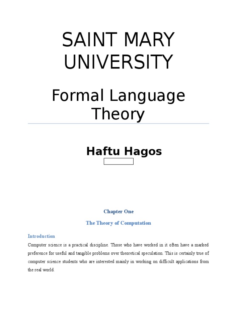 FLT Course Manual | PDF | Set (Mathematics) | Mathematical Proof
