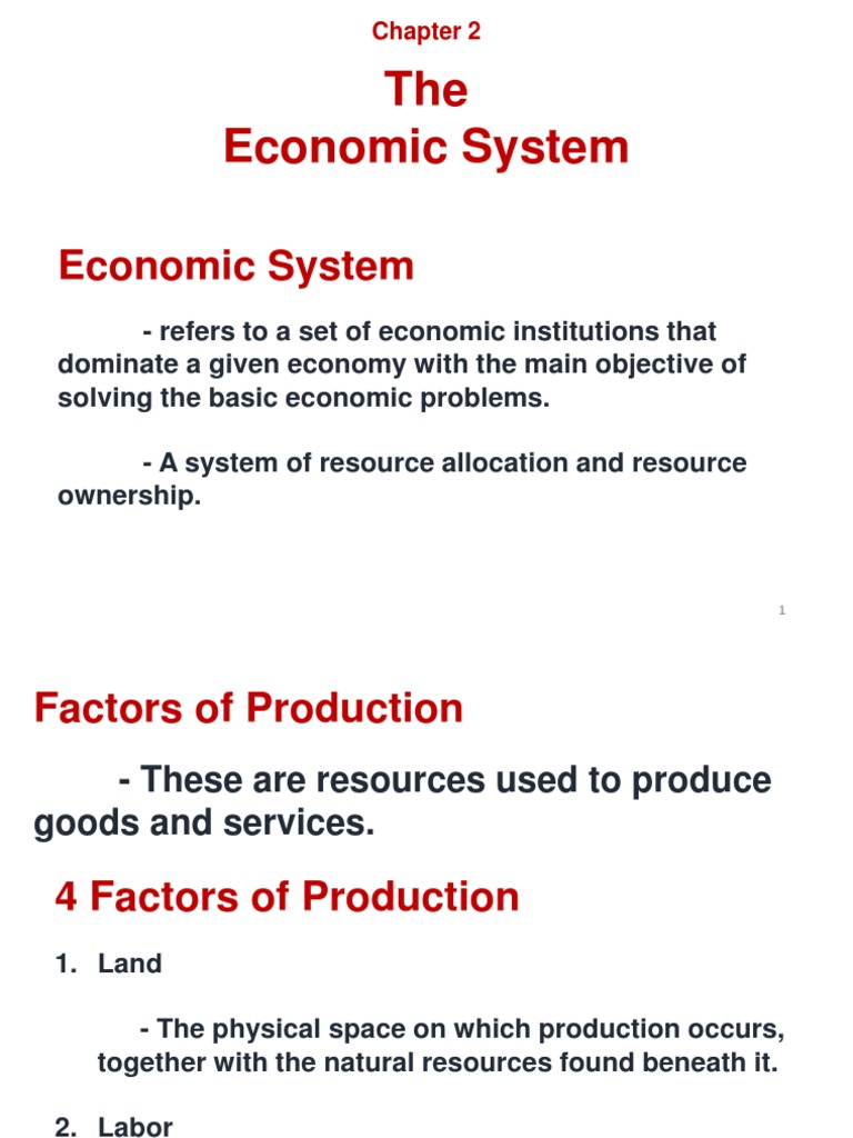 Overview of Economic Systems | PDF | Economic System | Factors Of ...
