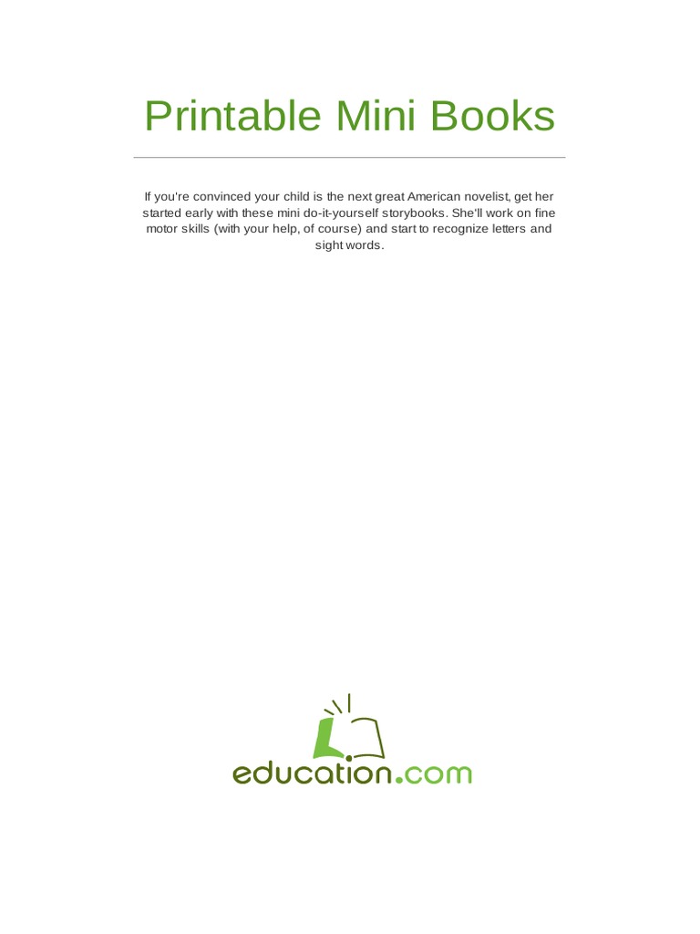 Printable Mini Books | PDF