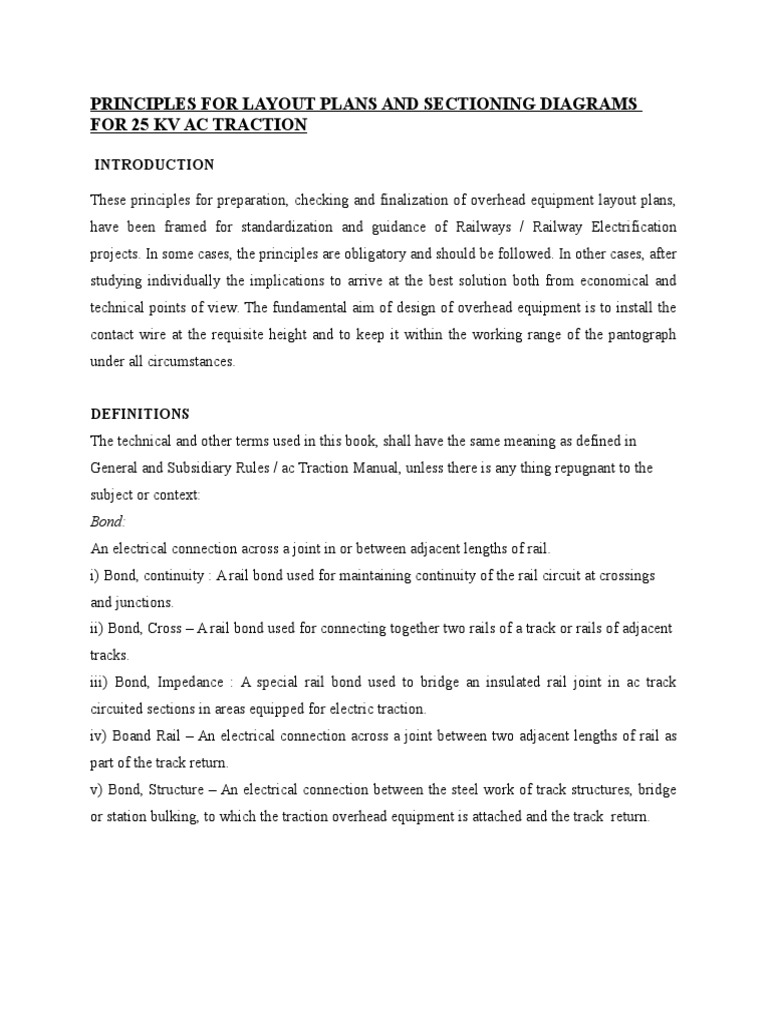 25 kV AC Traction Layout Principles | PDF | Electrical Substation ...