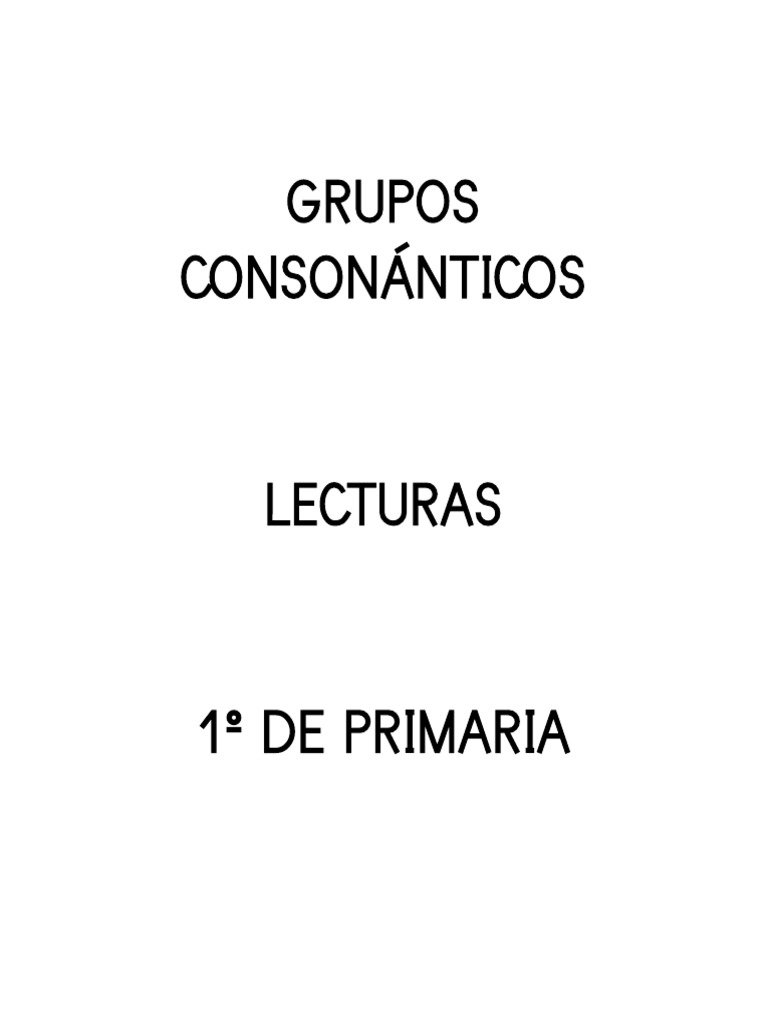 Lecturas para Grupos Consonánticos | PDF | Ocio | Naturaleza