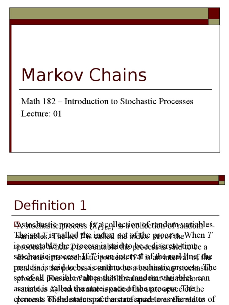 Markov Chains | PDF | Stochastic Process | Markov Chain